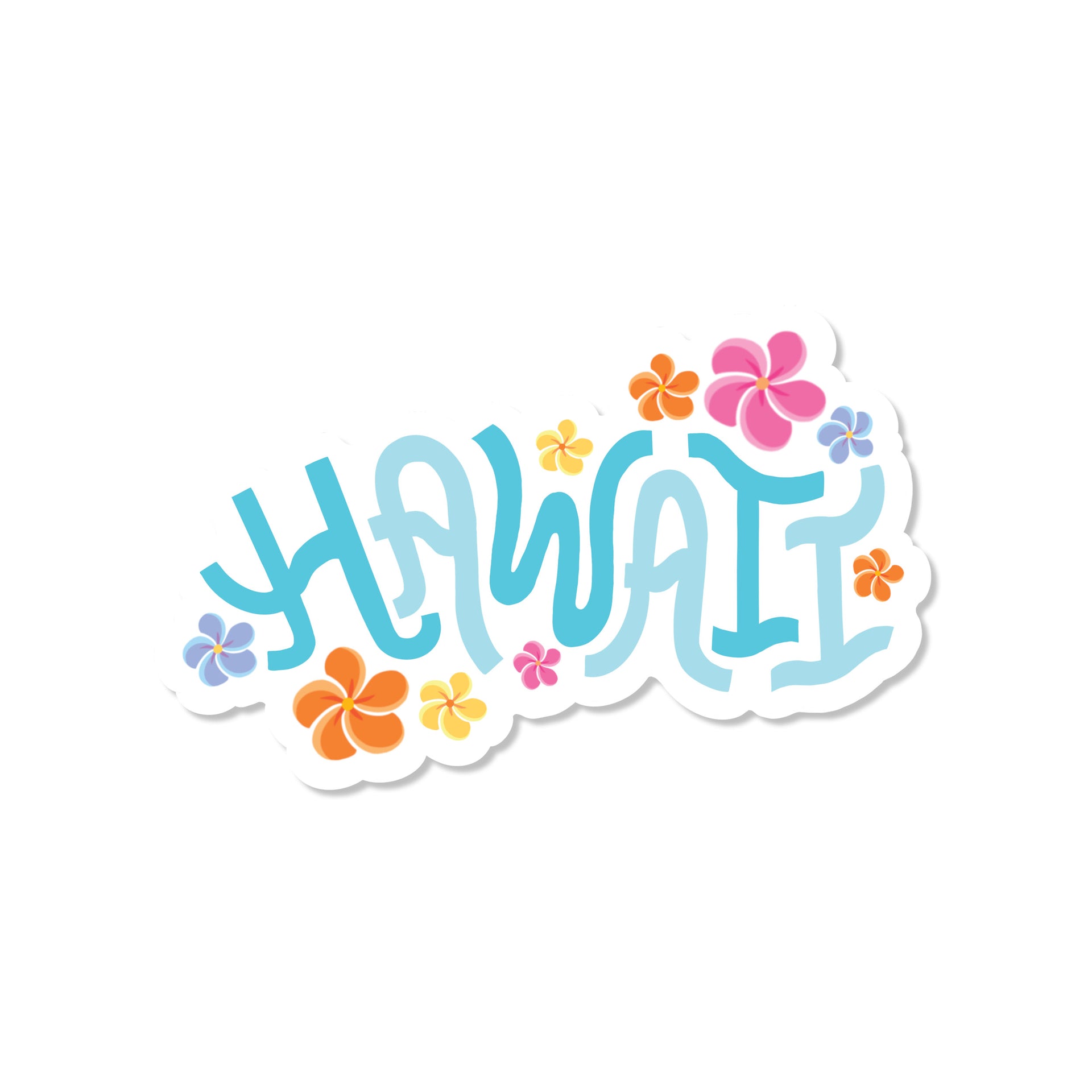 Hawaii Plumeria Sticker